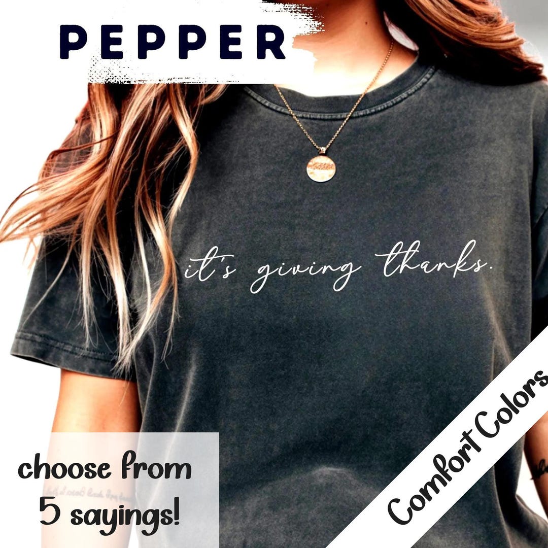 It's Giving Thanks | Funny Gen Z Thanksgiving Tees – Comfort Colors ...
