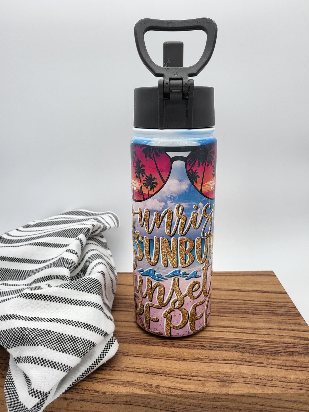 Perfect Beach Water Bottle, Lake Lovers, Sunrise, Sunburn, Sunset ...