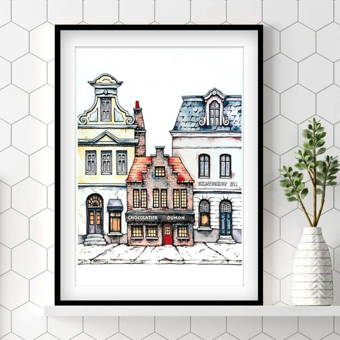 Chcolatier Dumon, Original Art Print of by Ajkim Art, Ink&watercolour ...