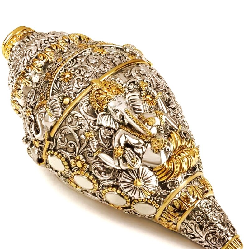 Shankh With Gold - Etsy