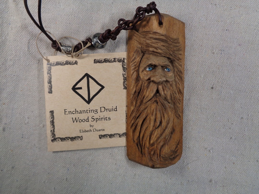Wood Spirit Carving / Good Luck Charm - Hand Carved by the Enchanting ...