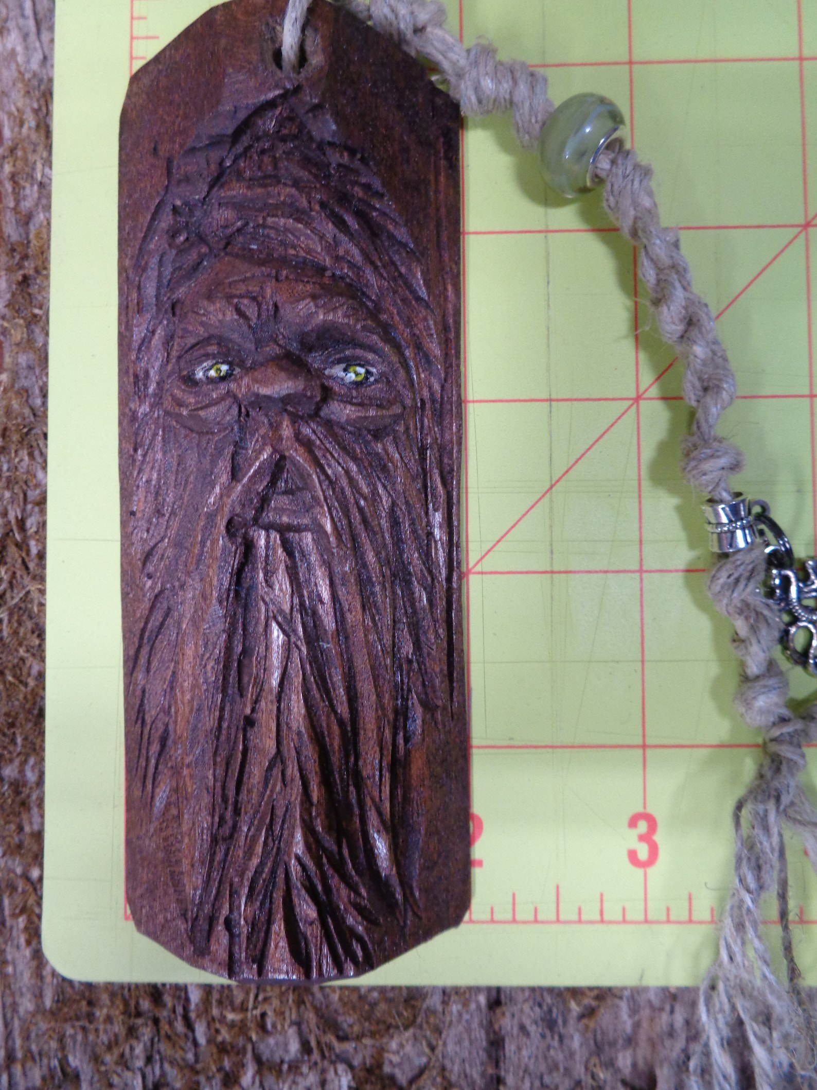 Wood Spirit Carving / Good Luck Charm Hand Carved by the Enchanting ...