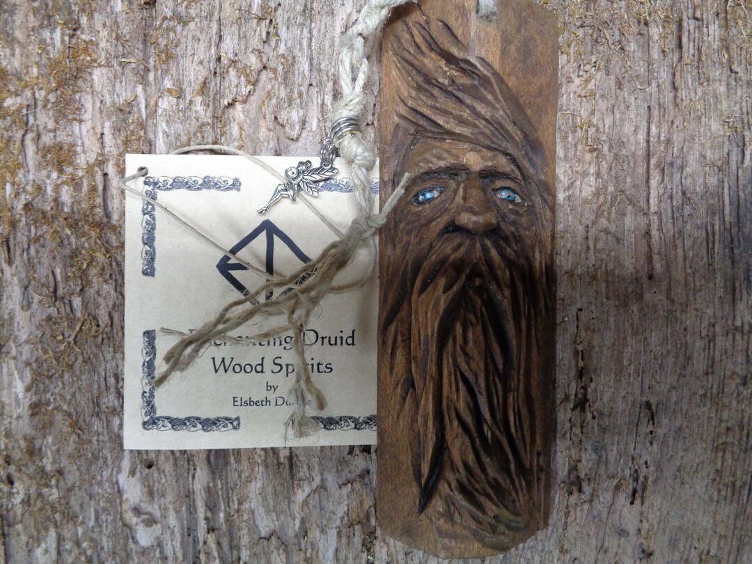 Wood Spirit Carving / Good Luck Charm - Hand Carved by the Enchanting ...