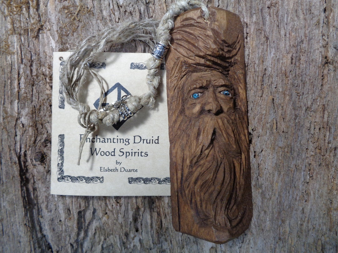 Wood Spirit Carving / Good Luck Charm - Hand Carved by the Enchanting ...