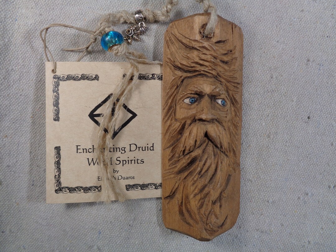 Wood Spirit Carving / Good Luck Charm - Hand Carved by the Enchanting ...