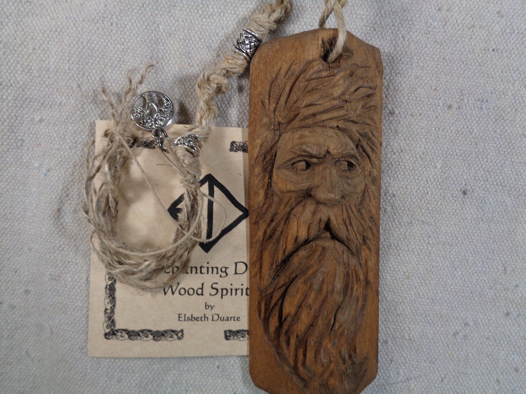 Wood Spirit Carving / Good Luck Charm - Hand Carved by the Enchanting ...