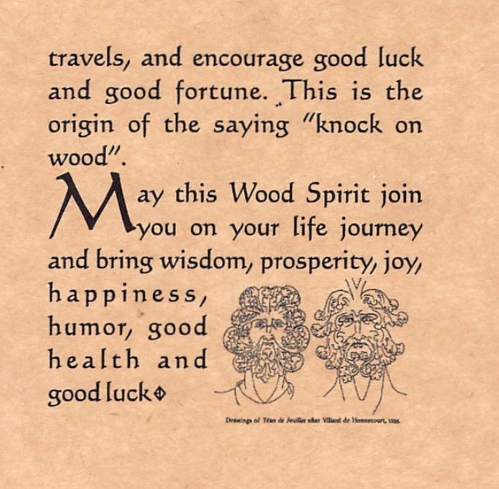 Wood Spirit Carving / Good Luck Charm - Hand Carved by the Enchanting ...