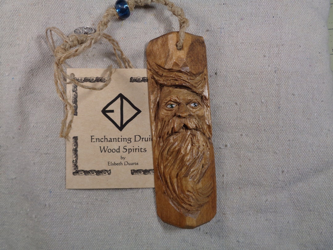 Wood Spirit Carving / Good Luck Charm - Hand Carved by the Enchanting ...