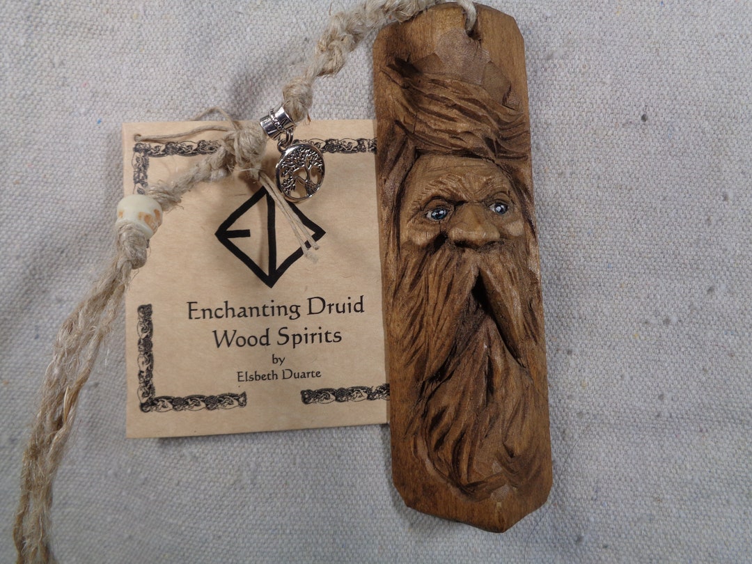 Wood Spirit Carving / Good Luck Charm - Hand Carved by the Enchanting ...