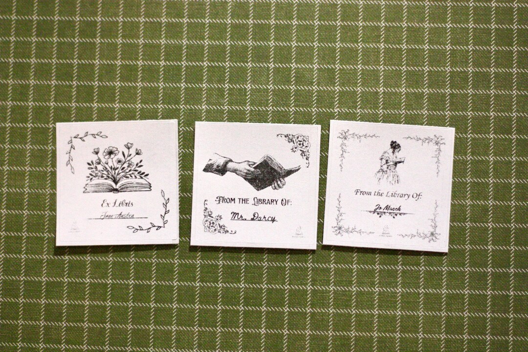 Vintage Bookplates (set of 6) - Etsy