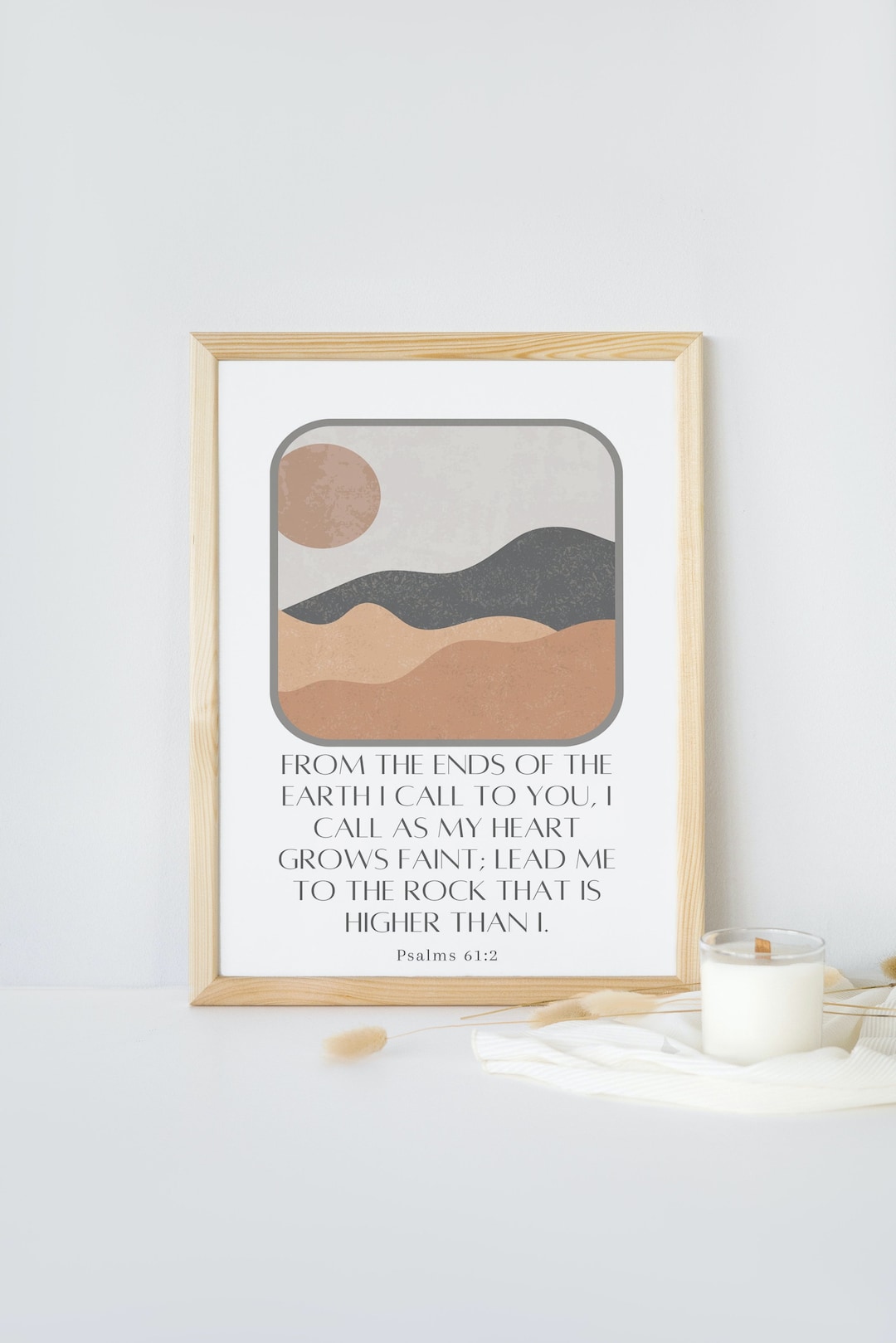 Psalms 61:2 Lead Me to the Rock That is Higher Than I, Printable Boho ...
