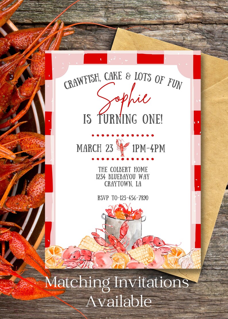 Crawfish Boil Favor Tags, Crawfish Party Favor Tags, First Birthday ...