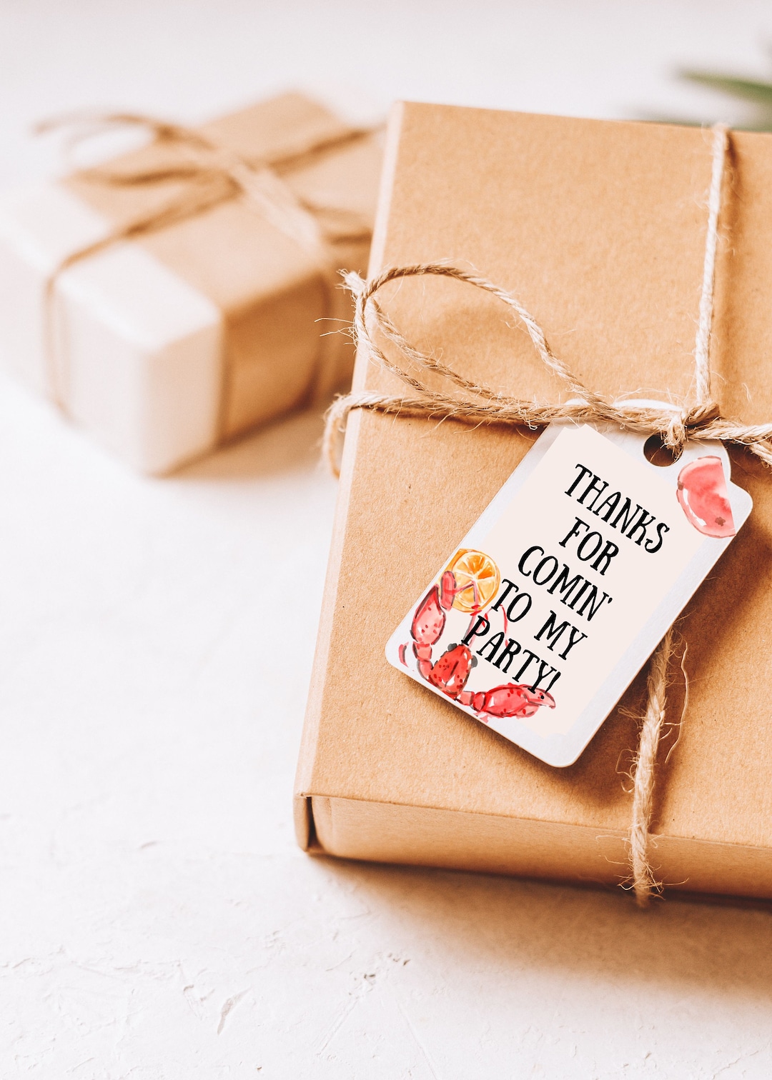 Crawfish Boil Favor Tags, Crawfish Party Favor Tags, First Birthday ...