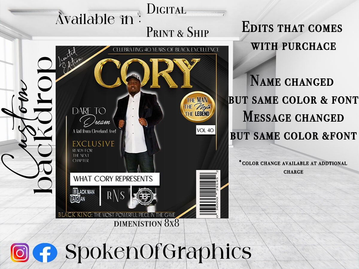 Magazine Cover Backdrop, Magazine Cover Birthday, Magazine Cover Banner ...