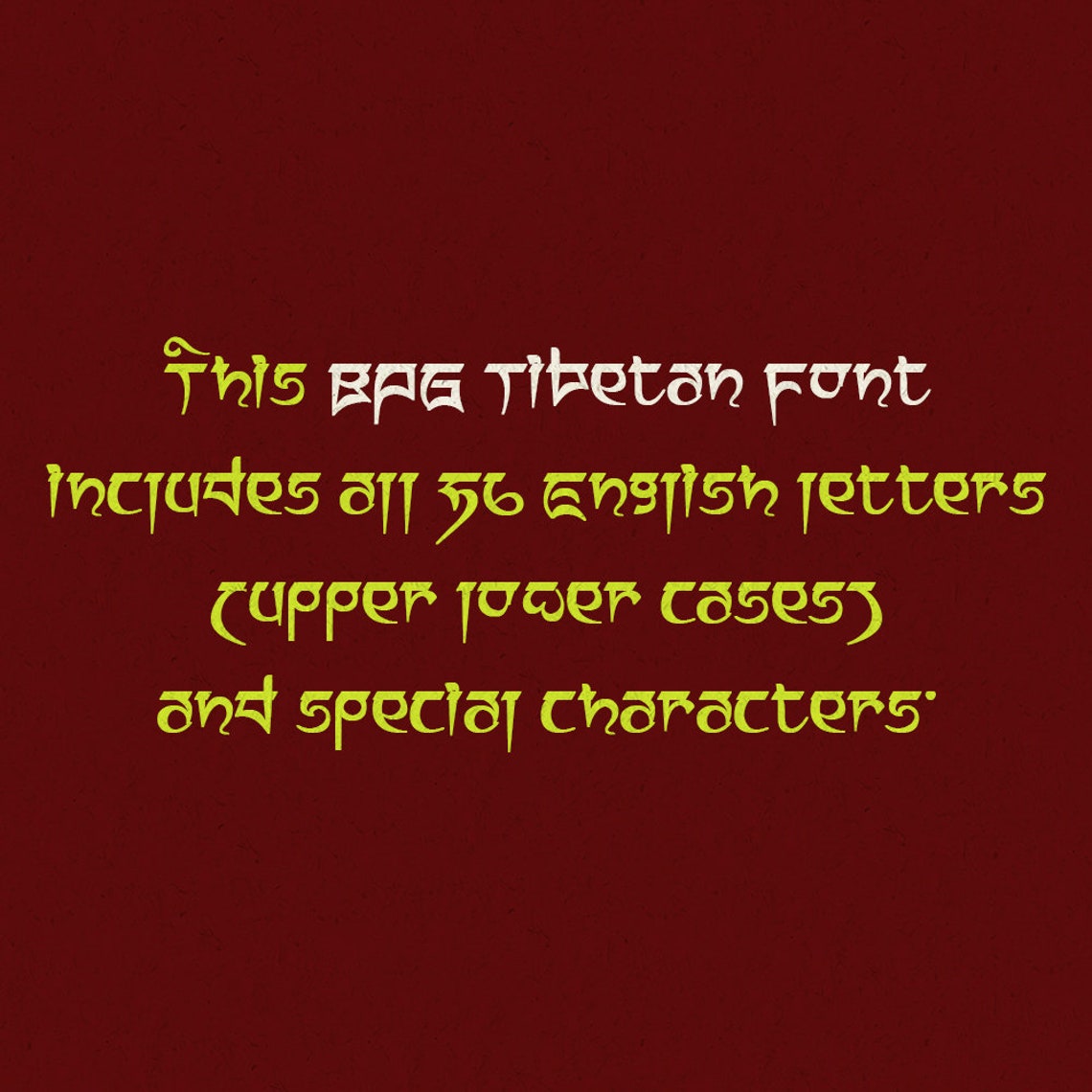 Penguin Tibetan Font - Etsy