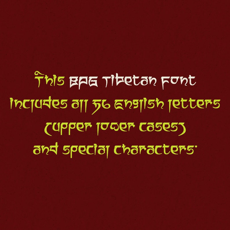 Penguin Tibetan Font - Etsy