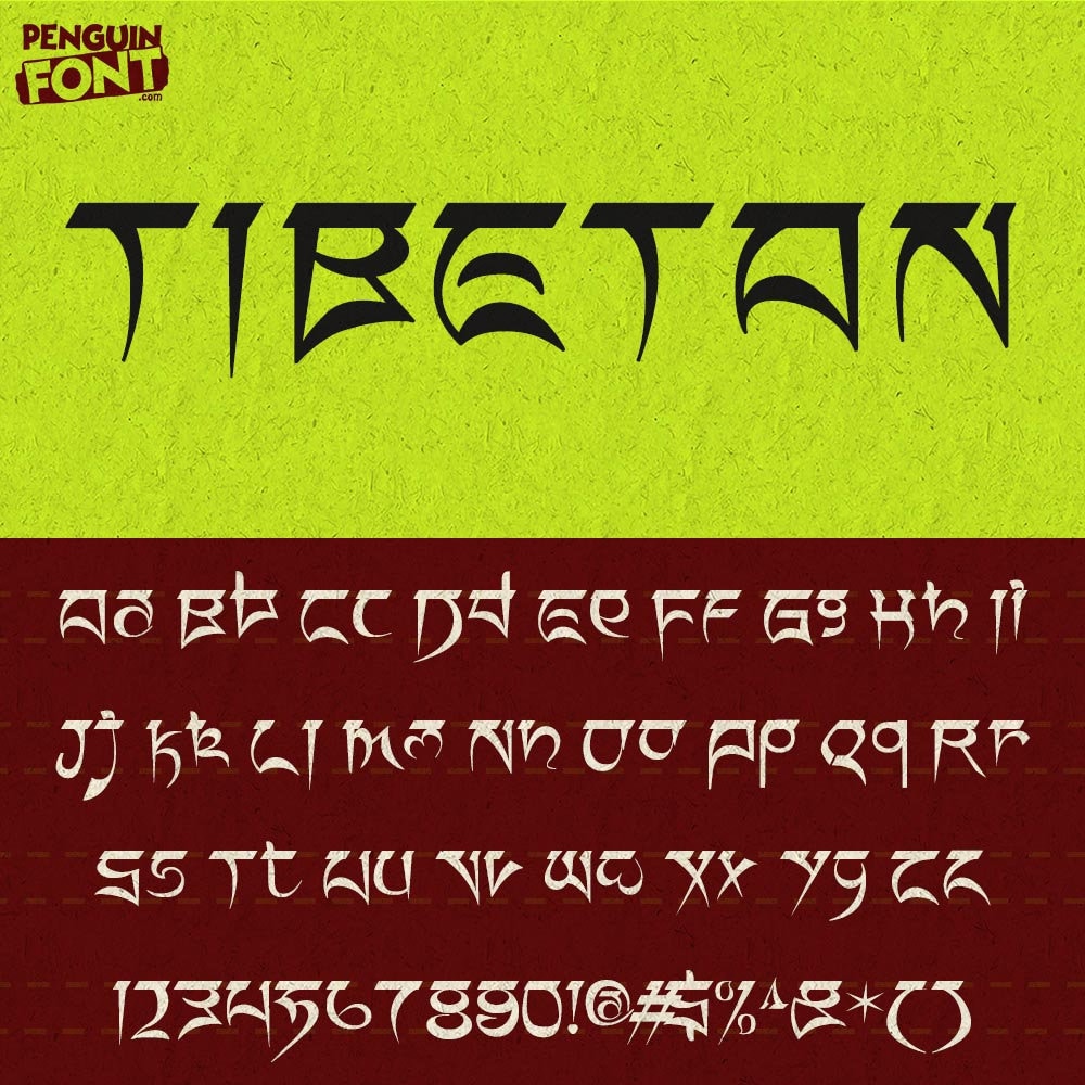 Penguin Tibetan Font - Etsy