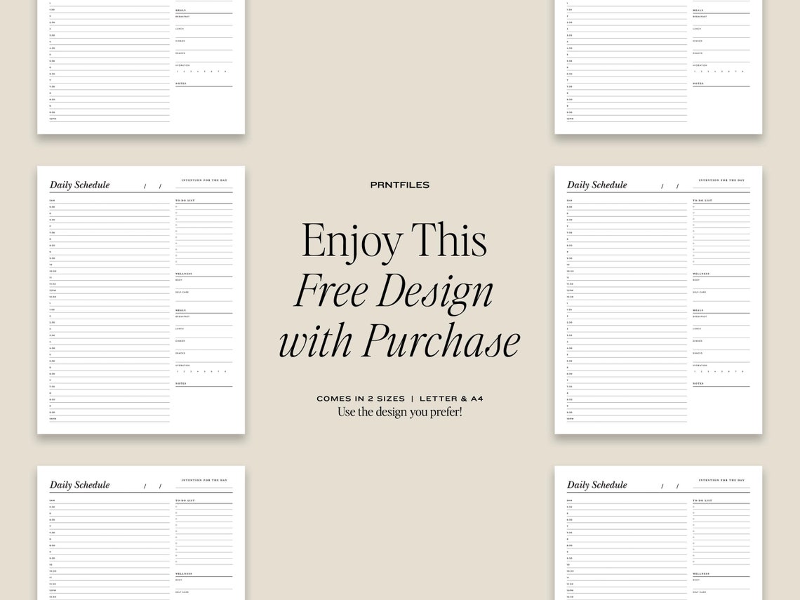 Daily Schedule Planner, Daily Overview, Productivity Planner, to Do ...