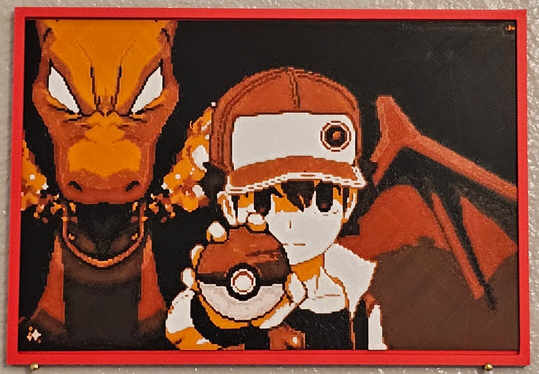 Pokemon Gen 1 Starters Wall Art With Trainer. - Etsy