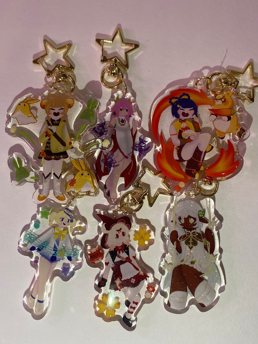 Genshin Impact Epoxy Keychains - Etsy