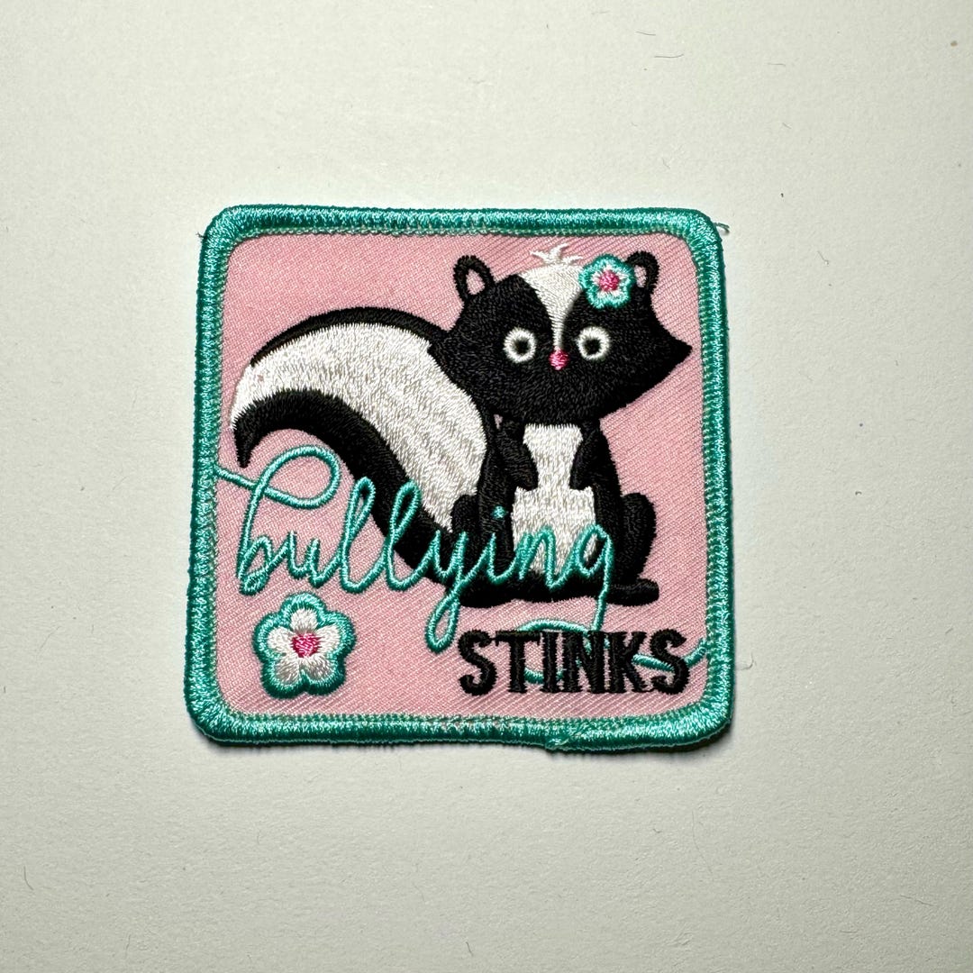 Bullying Stinks Embroidered Patches - Etsy