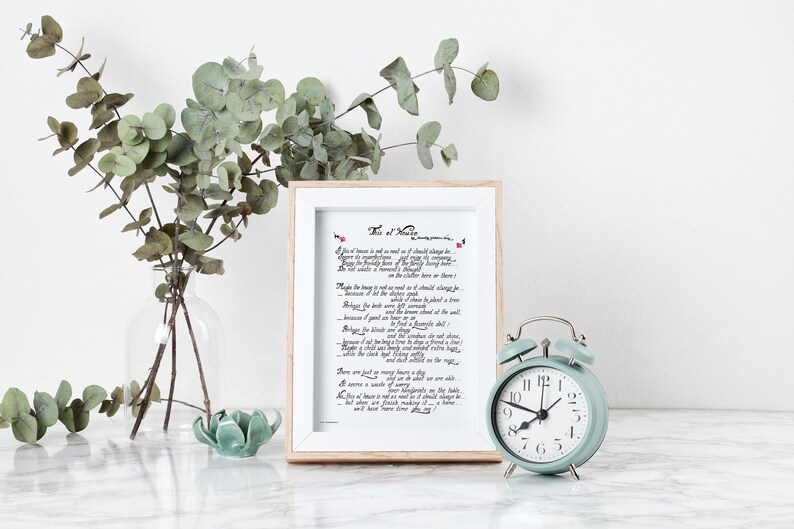 Printable This Ol House Poem, Gift, Home, House is Not as Neat, Clutter ...