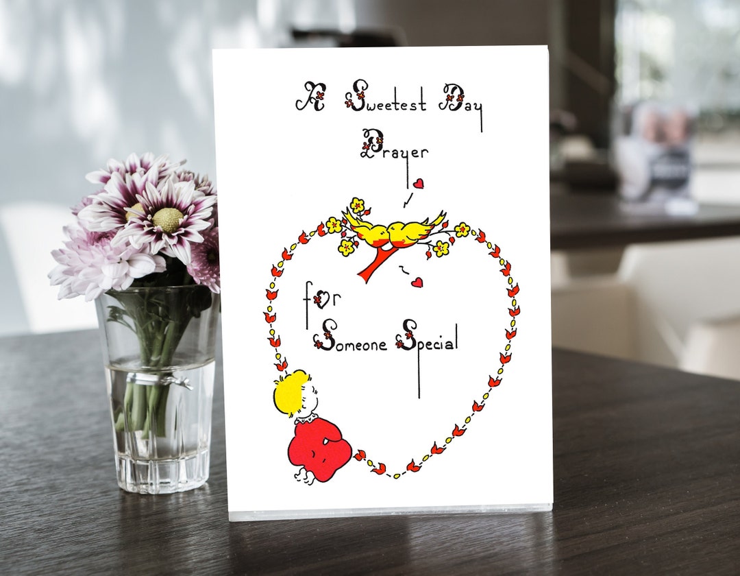 A Sweetest Day Prayer, Tell Him, Sweetest One, Bless Him, Hand Scripted ...