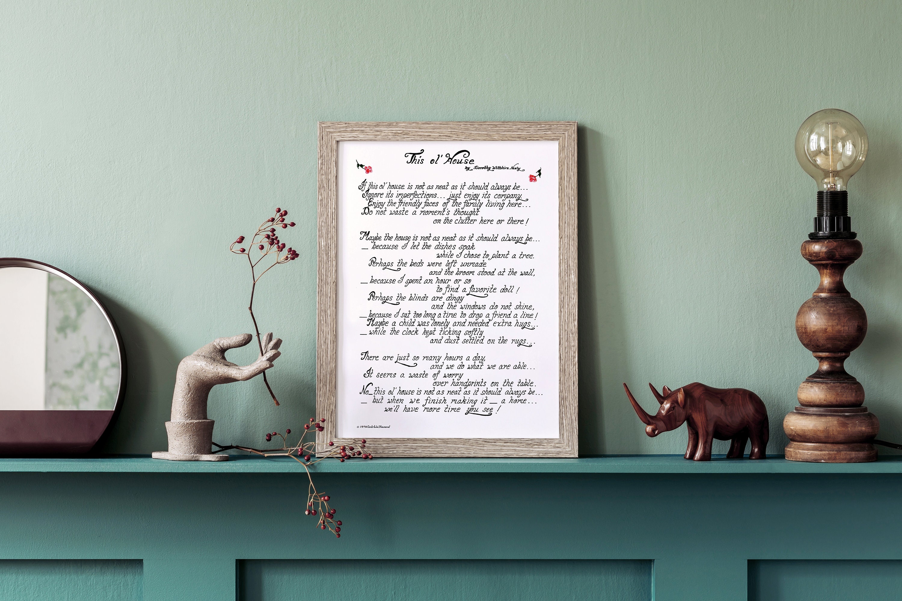 Printable This Ol House Poem, Gift, Home, House is Not as Neat, Clutter ...