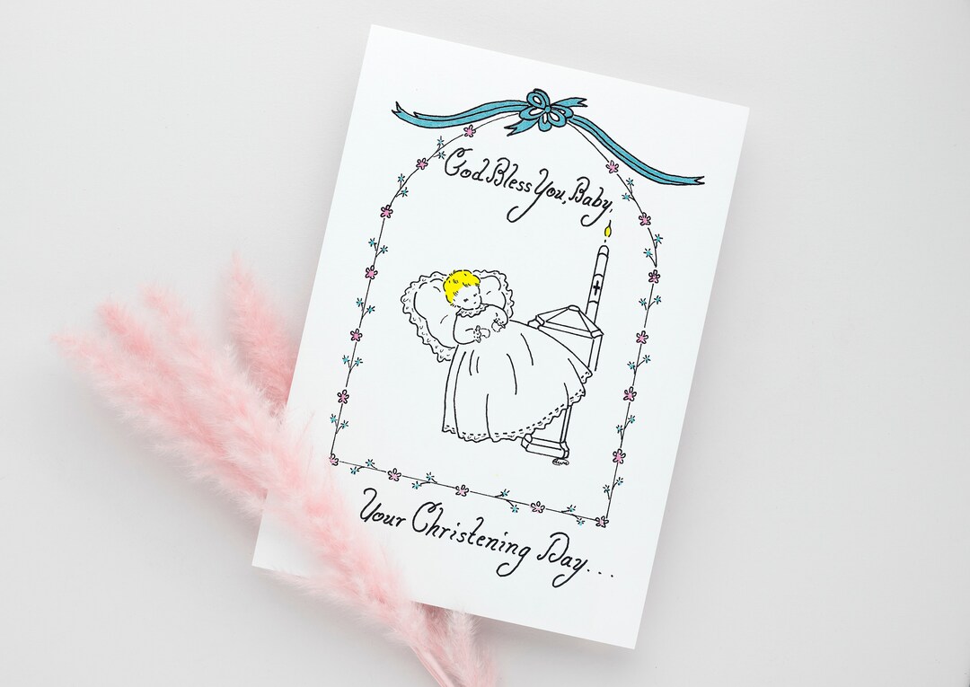 God Bless You Baby Christening, When A Baby is Christened, Hand ...