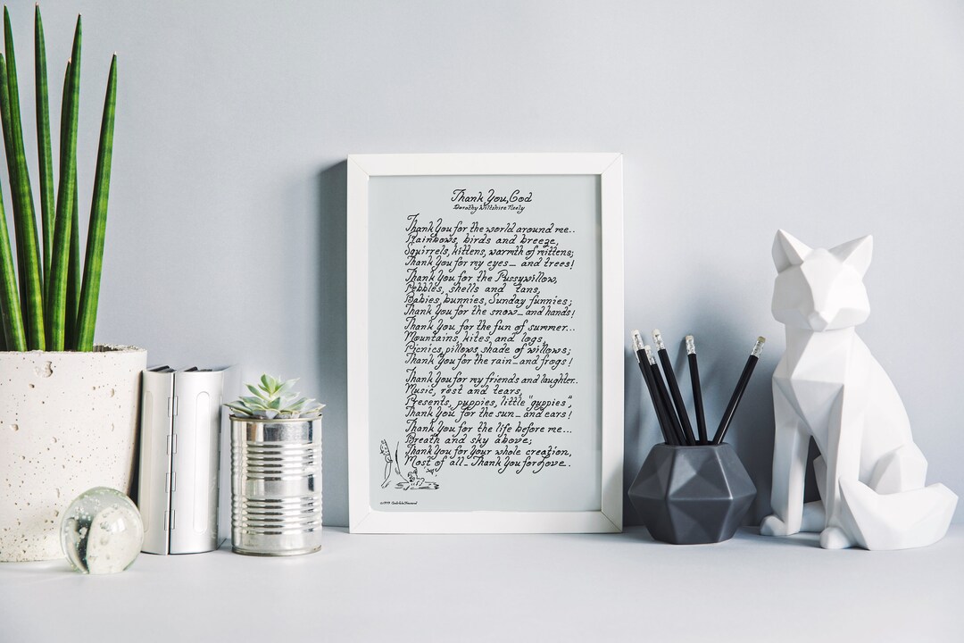 Thank You, God, Poem, Thank You for the Life Before Me, Thanks for Your ...