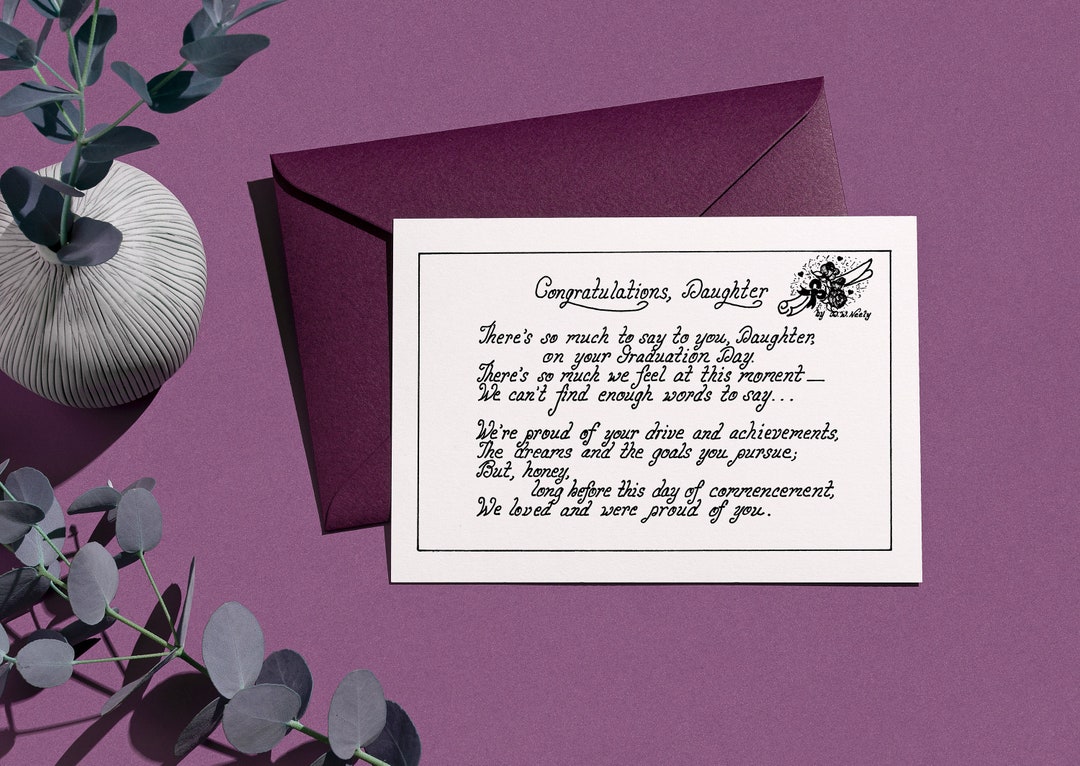 Congratulations Daughter on Your Graduation, Love You Hon, Hand ...