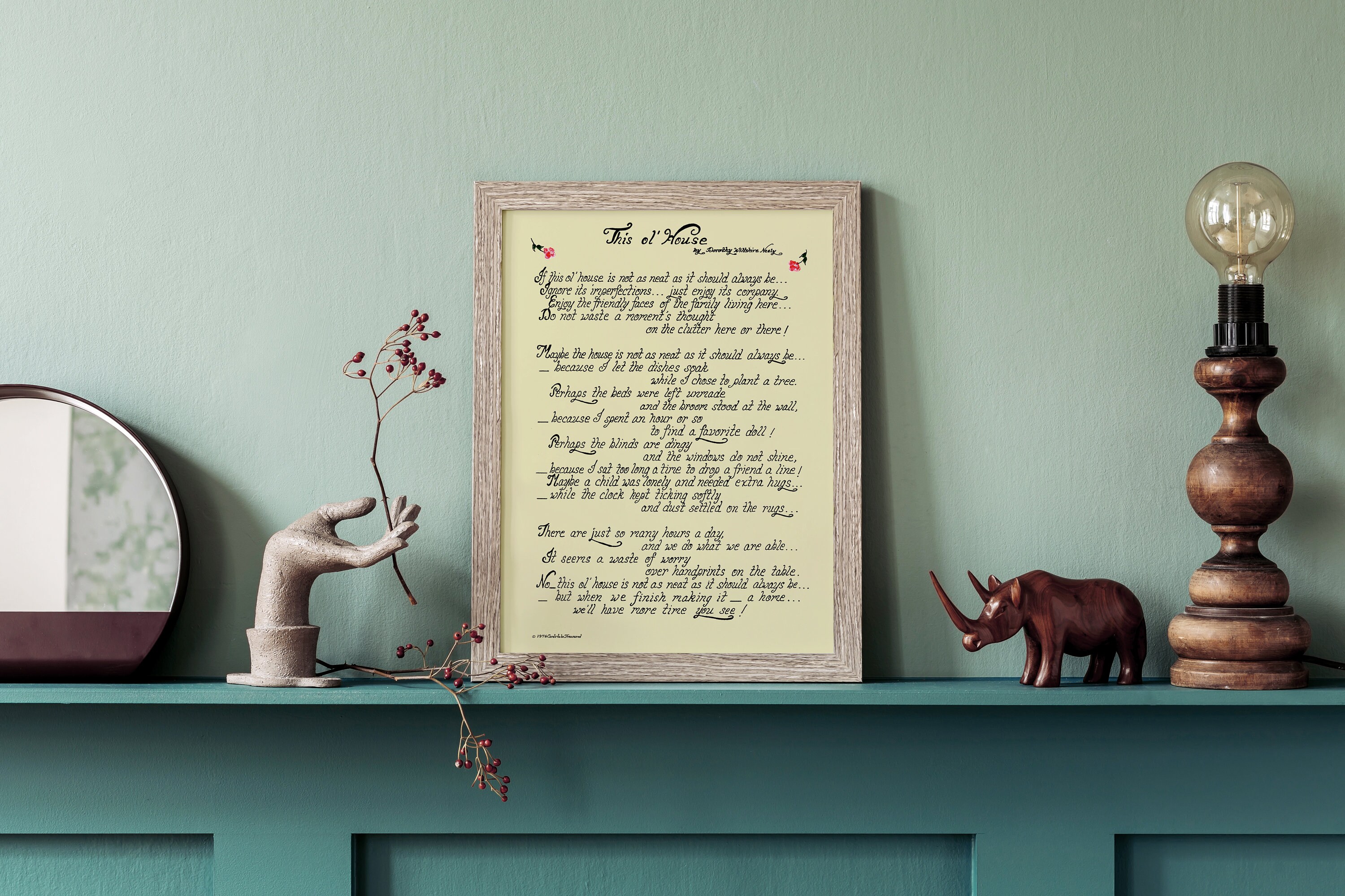 Printable This Ol House Poem, Gift, Home, House is Not as Neat, Clutter ...