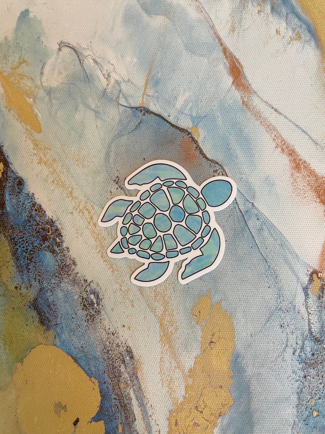 Sea Turtle Sticker I Gloss or Holographic Laminate L Waterproof I ...