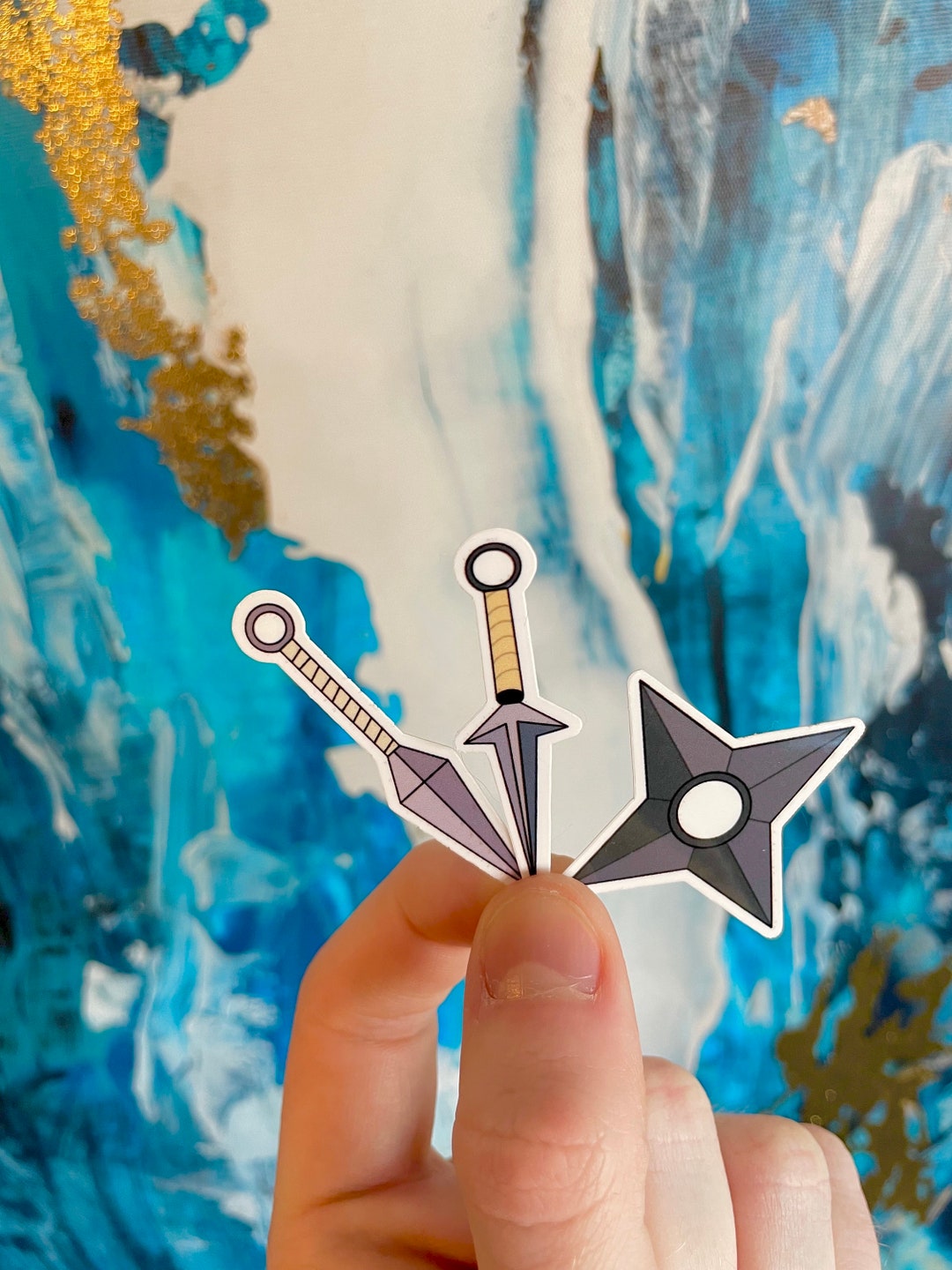 Naruto Weapons Sticker I Gloss or Holographic Laminate L Waterproof I ...