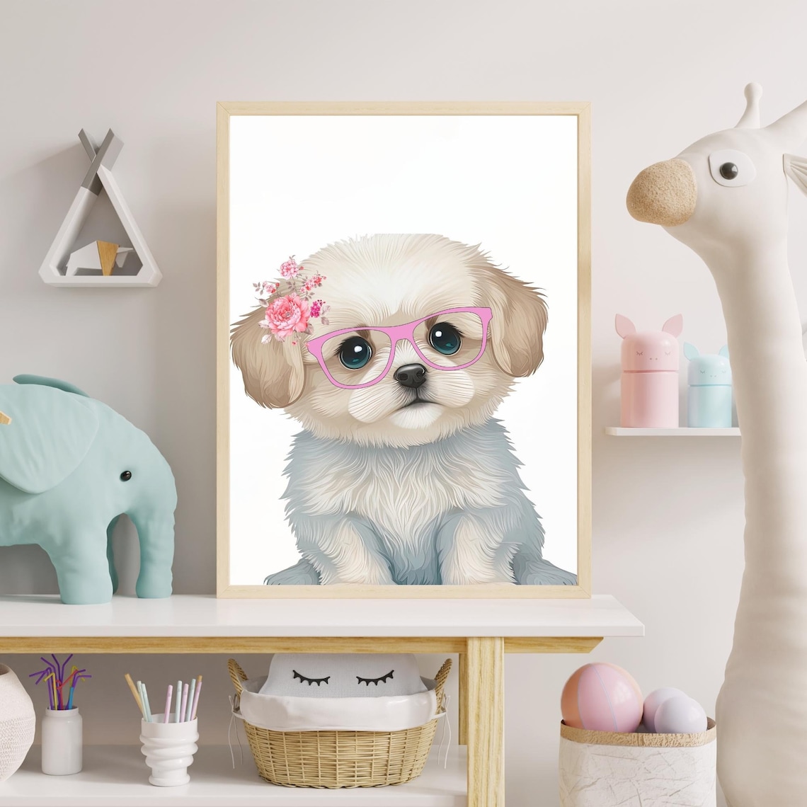 Puppy Nursery Print, Dog Wall Art, Kid Room Wall Art, Printable Wall ...