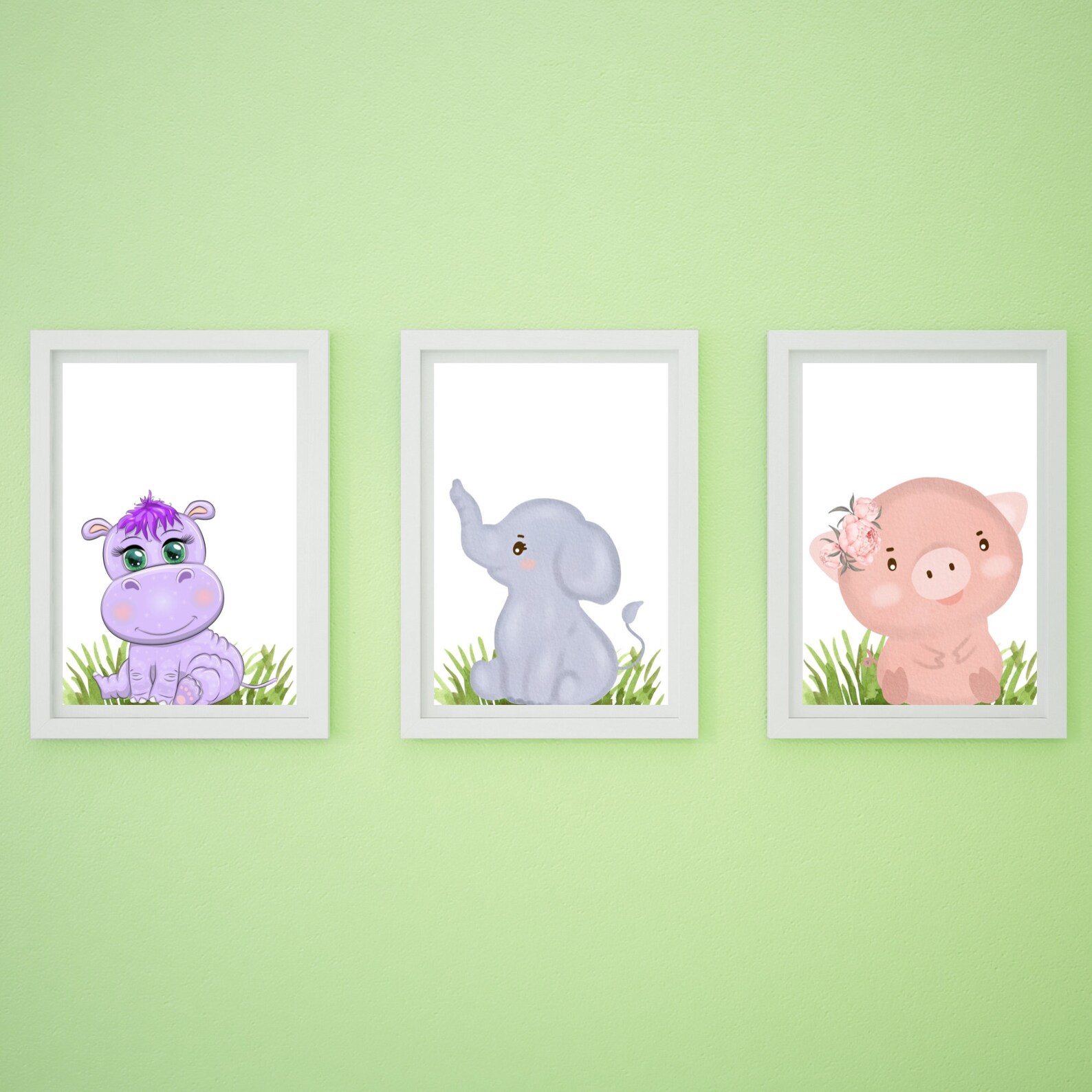 PRINTABLE Baby Animal Set of 6, Wall Art, Nursery Wall Art Decor ...