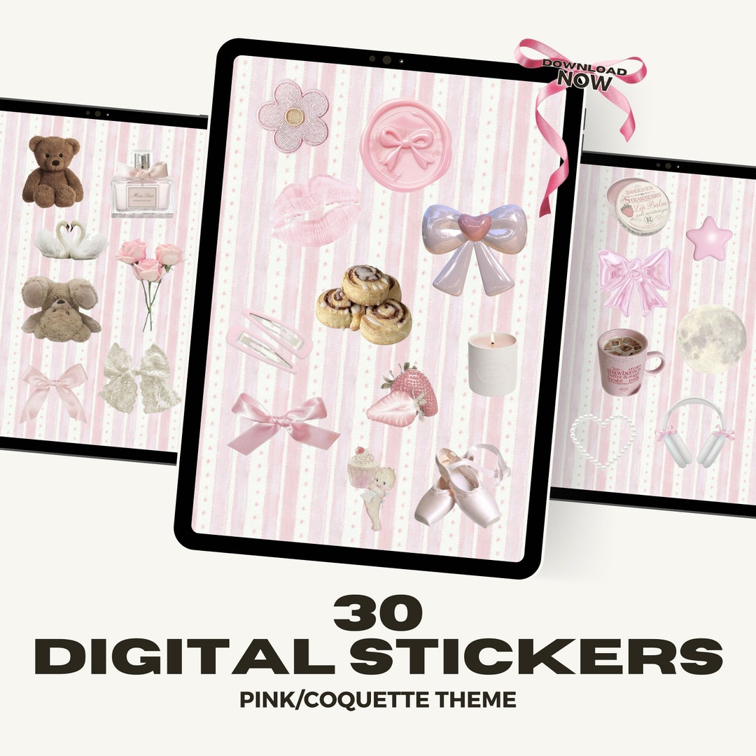 Pink Digital Sticker Pack - Etsy