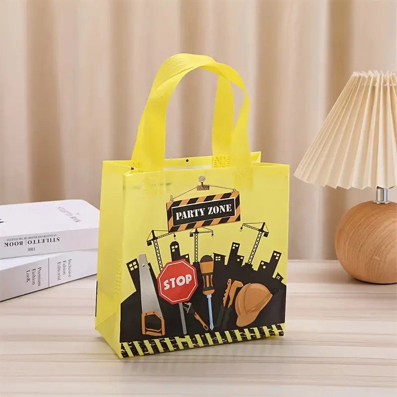 Construction Theme Birthday Party Favors Gift Treat Bags Non Woven ...