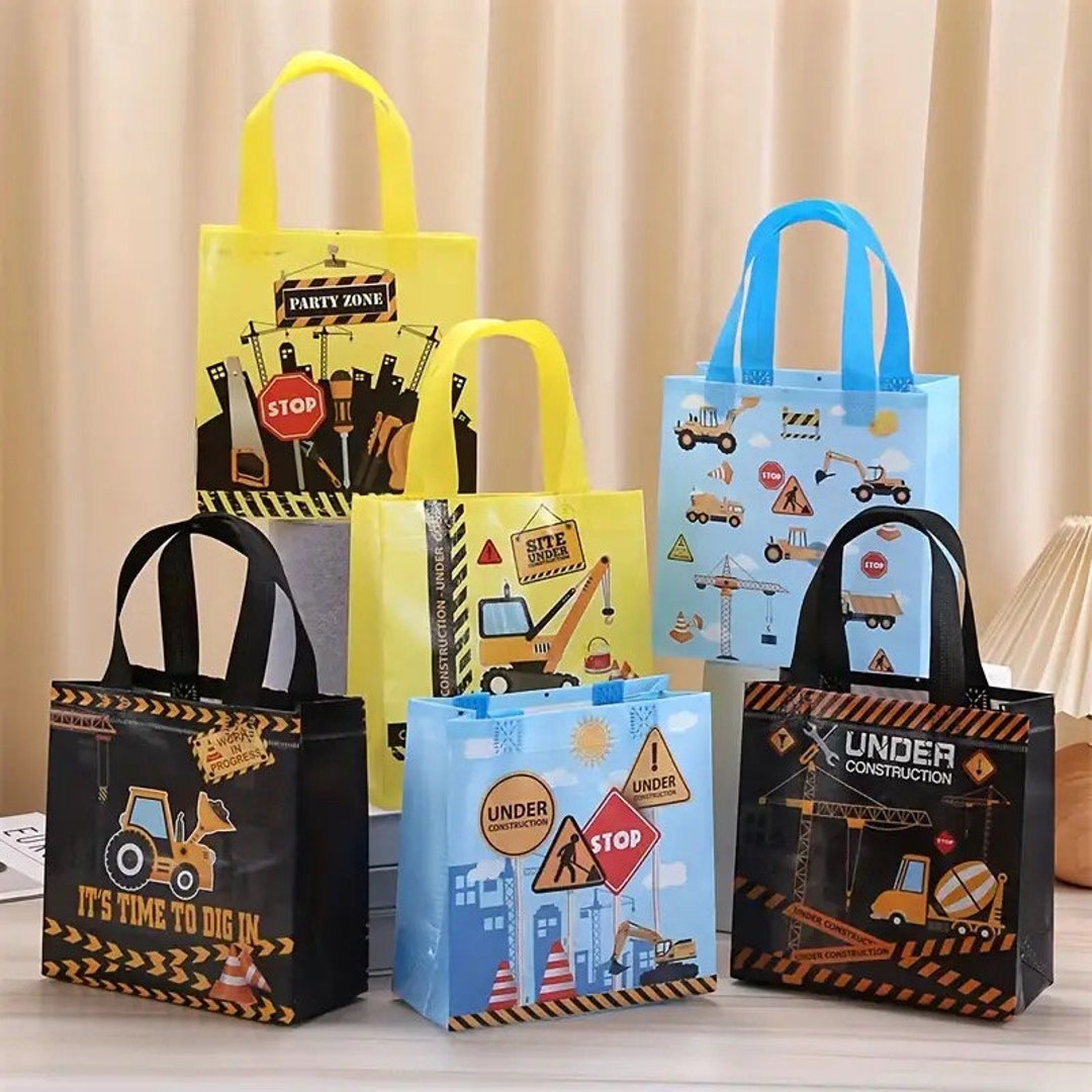 Construction Theme Birthday Party Favors Gift Treat Bags Non Woven ...