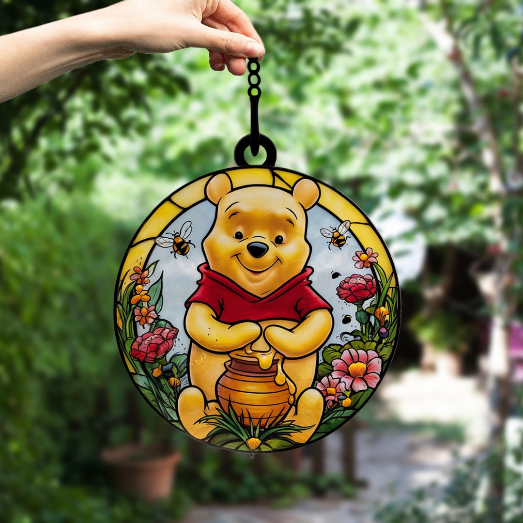 Winnie the Pooh Window Decor, Winnie the Pooh Acrylic Window Hanging ...