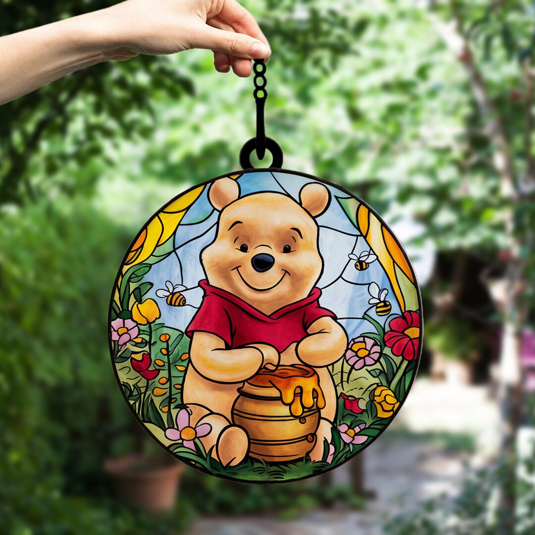 Winnie the Pooh Window Decor, Winnie the Pooh Acrylic Window Hanging ...