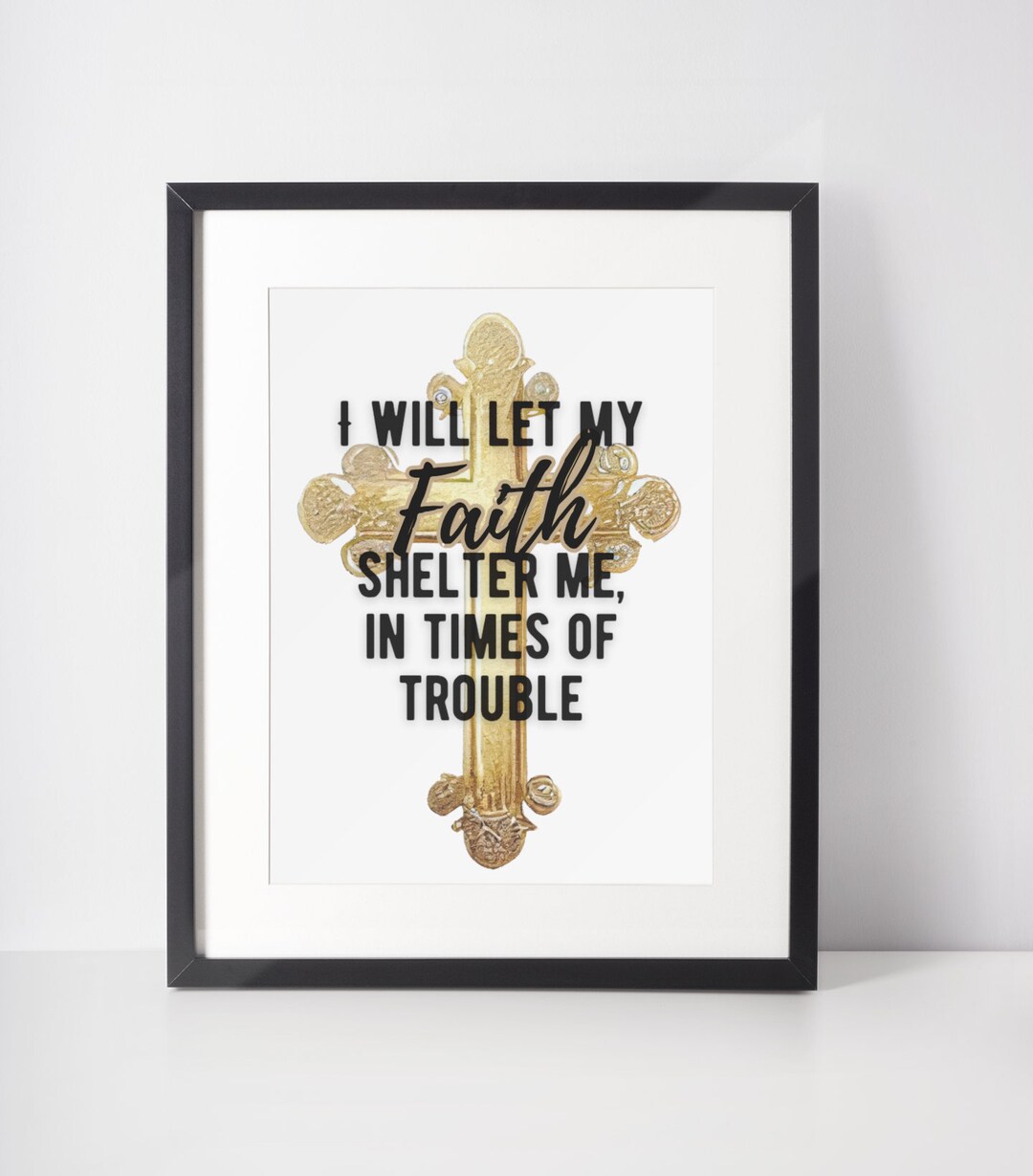 Faith Quote Art Print | Religious Wall Art | Christian Decor | Baptism ...