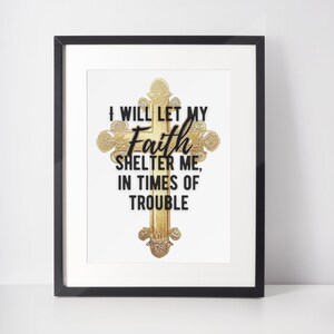 Faith Quote Art Print | Religious Wall Art | Christian Decor | Baptism ...