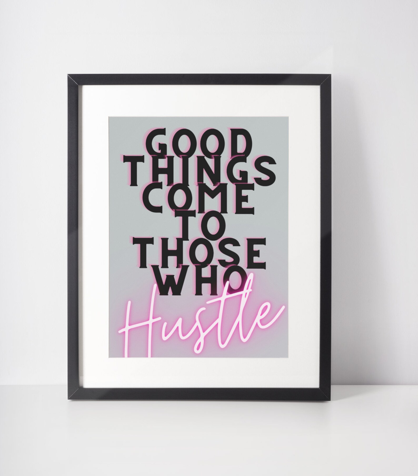 Hustle & Motivate Digital Print Wall Decor - Etsy