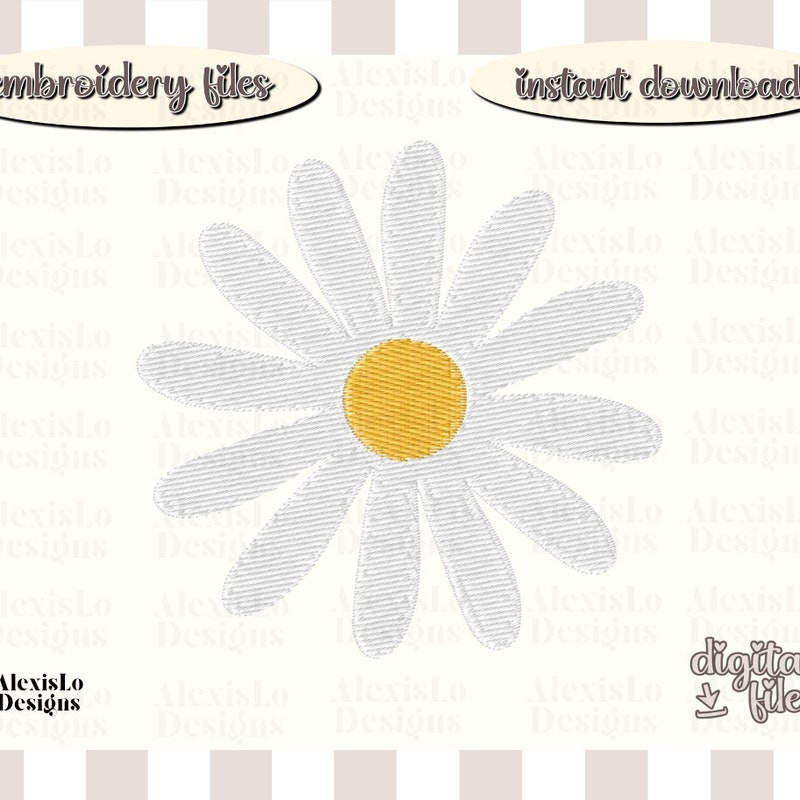Daisy Embroidery - Etsy