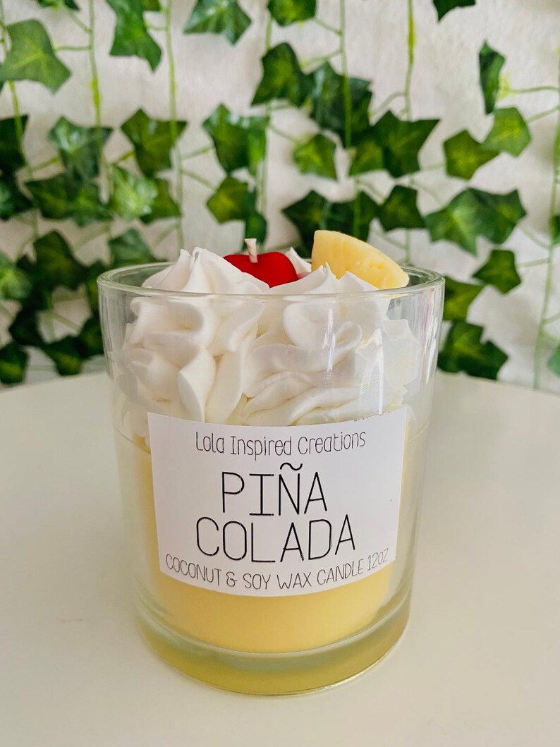 Pina Colada Scented Candle Whipped Candle Dessert Candle - Etsy
