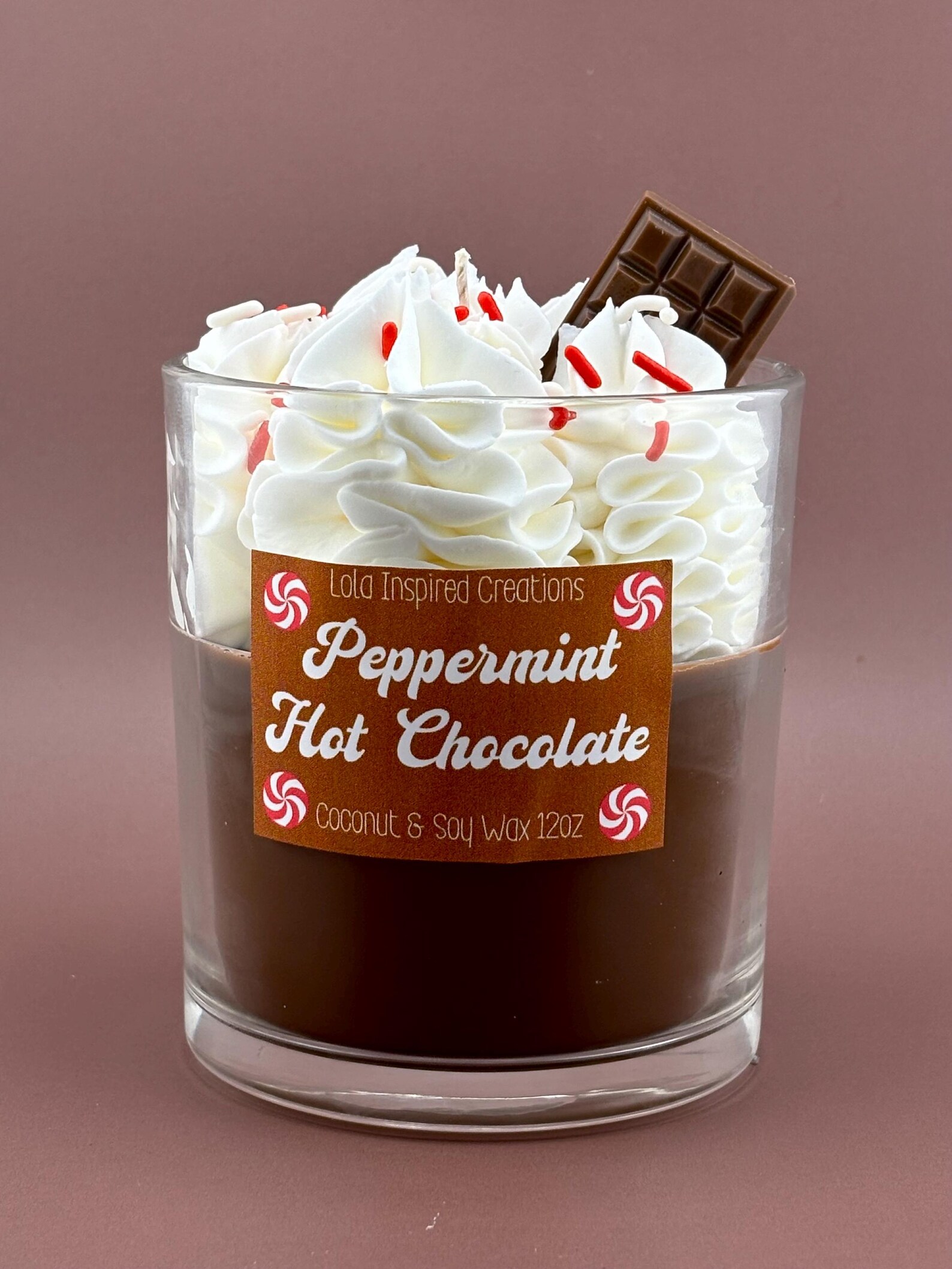 PEPPERMINT HOTCHOCOLATE CANDLE - Etsy