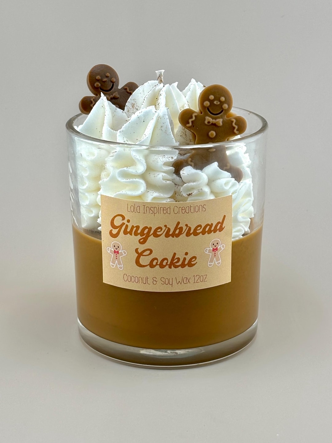 Gingerbread Cookie Candle, Gingerbread Candle, Whipped Candle, Dessert ...