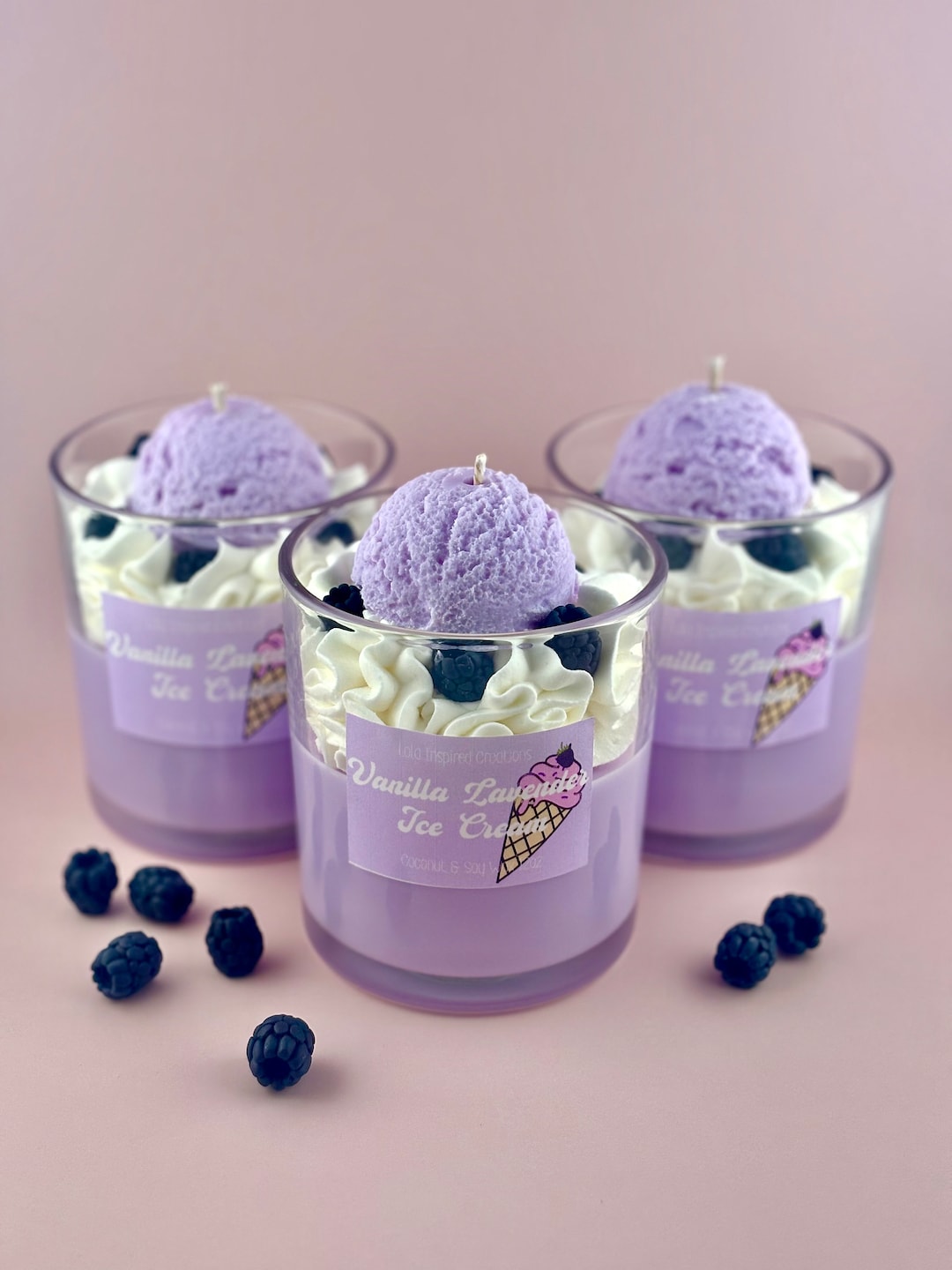 Vanilla Lavender Candle, Dessert Candle, Whipped Candle, Frosting ...