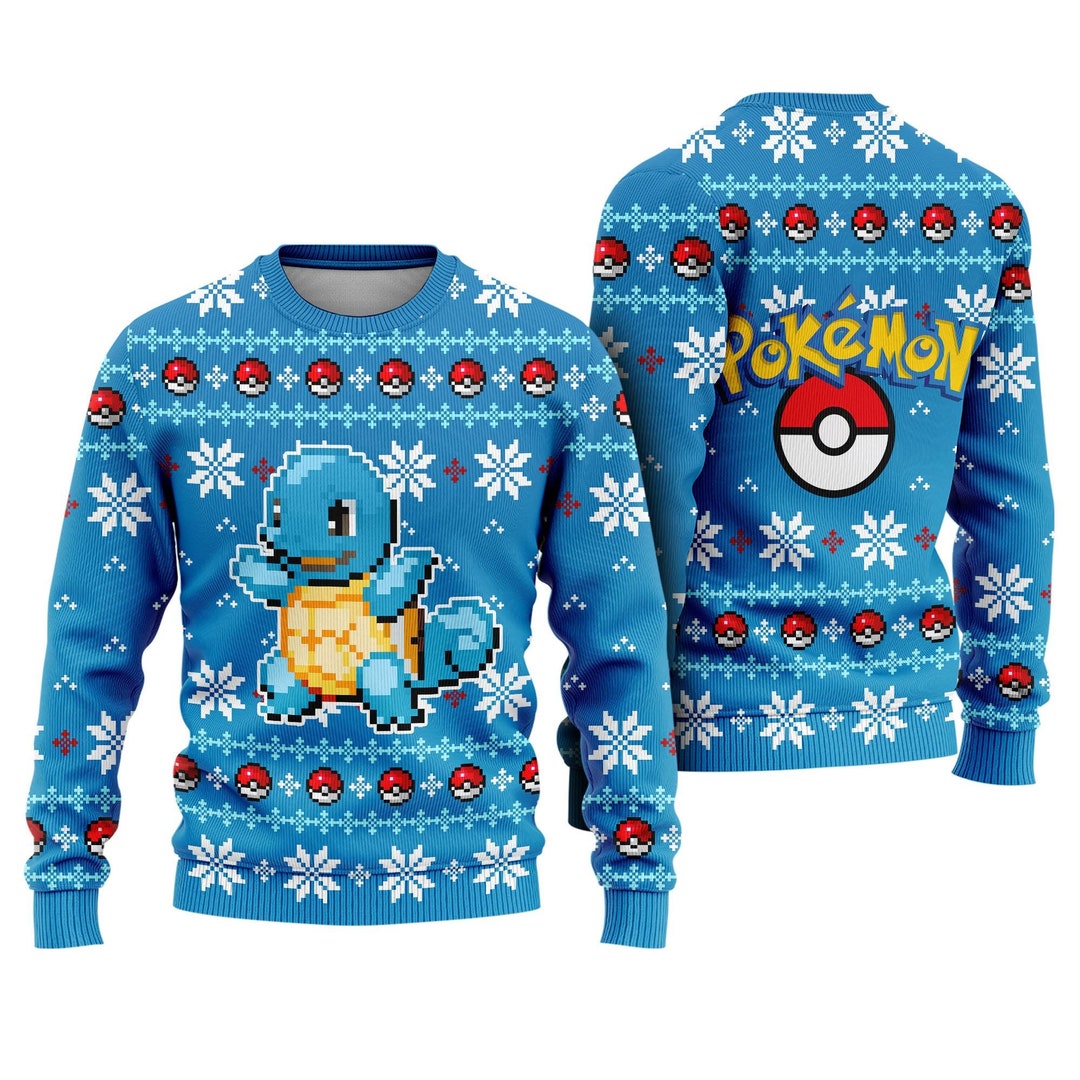 Squirtle Ugly Christmas Sweater Squirtle Wartortle Blastoise - Etsy